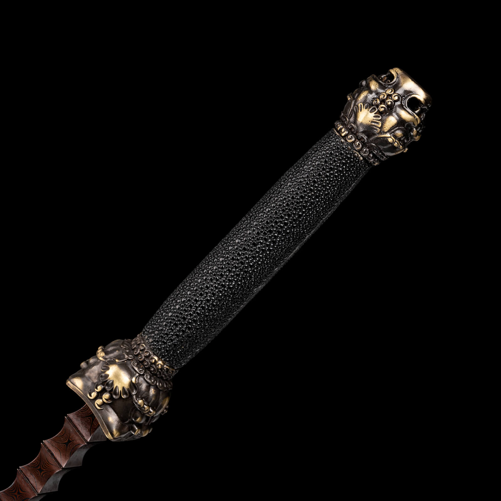 Handmade Chinese Traditional Eighteen Weapons Pattern Steel Solid Wood ...