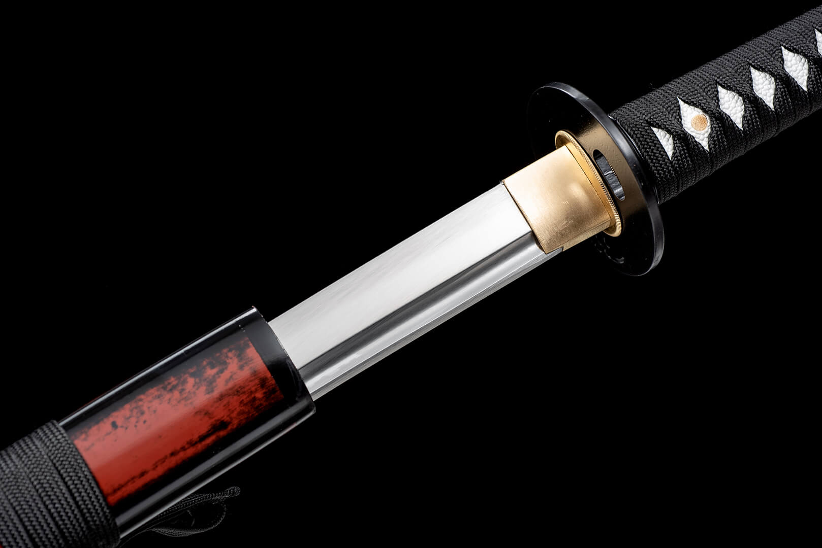 Handmade Japanese Samurai Katana Spring Steel Solid Wood Paint Sheath ...