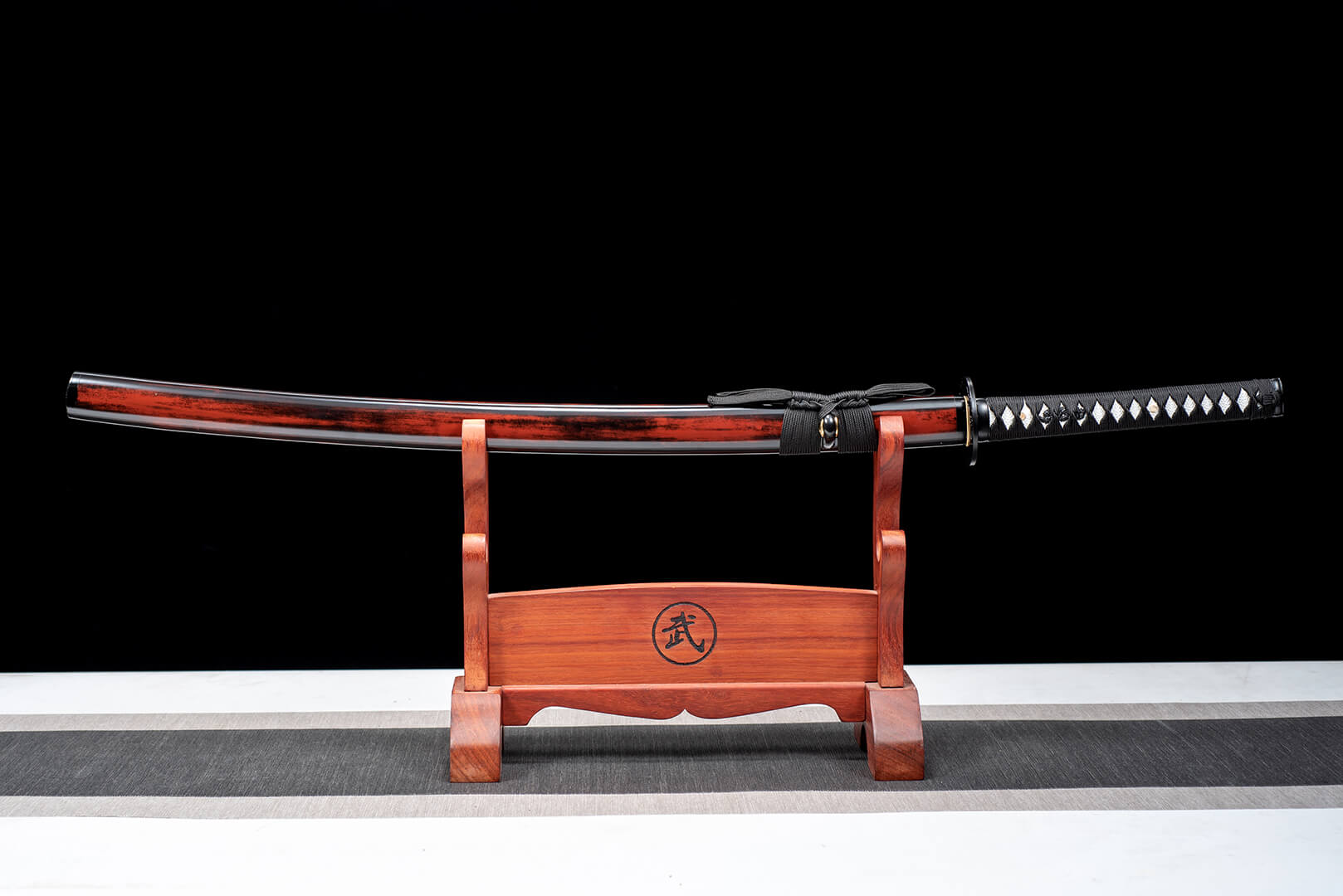 Handmade Japanese Samurai Katana Spring Steel Solid Wood Paint Sheath ...