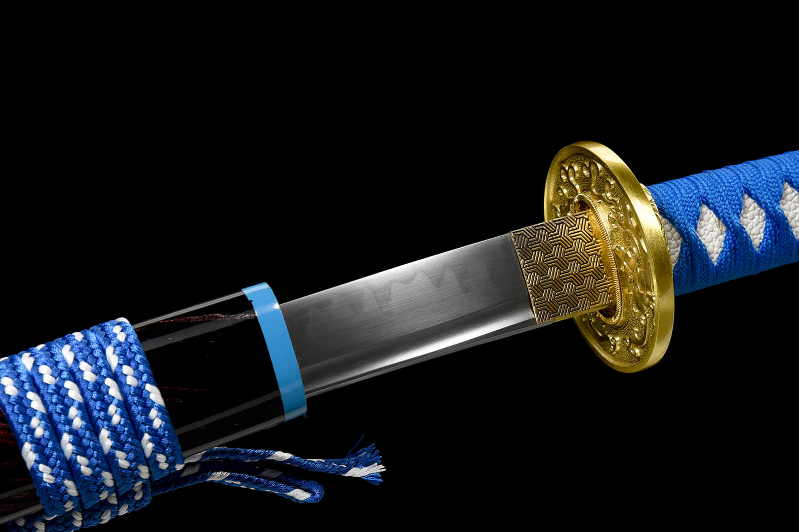 Hecho a mano samurái Katana todo cobre T10 cuerpo de cuchillo de acero ...