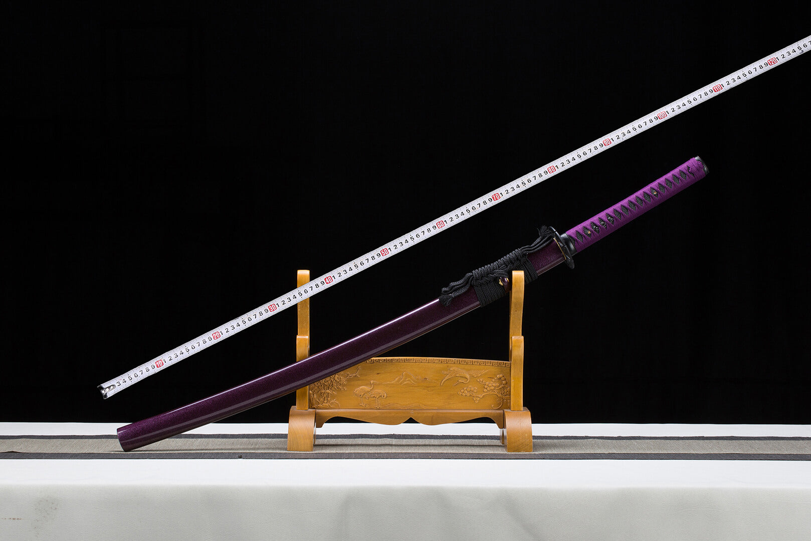 Handmade Samurai Katana T10 Steel Green Wood Paint Sheath HTK23 – Bajun ...